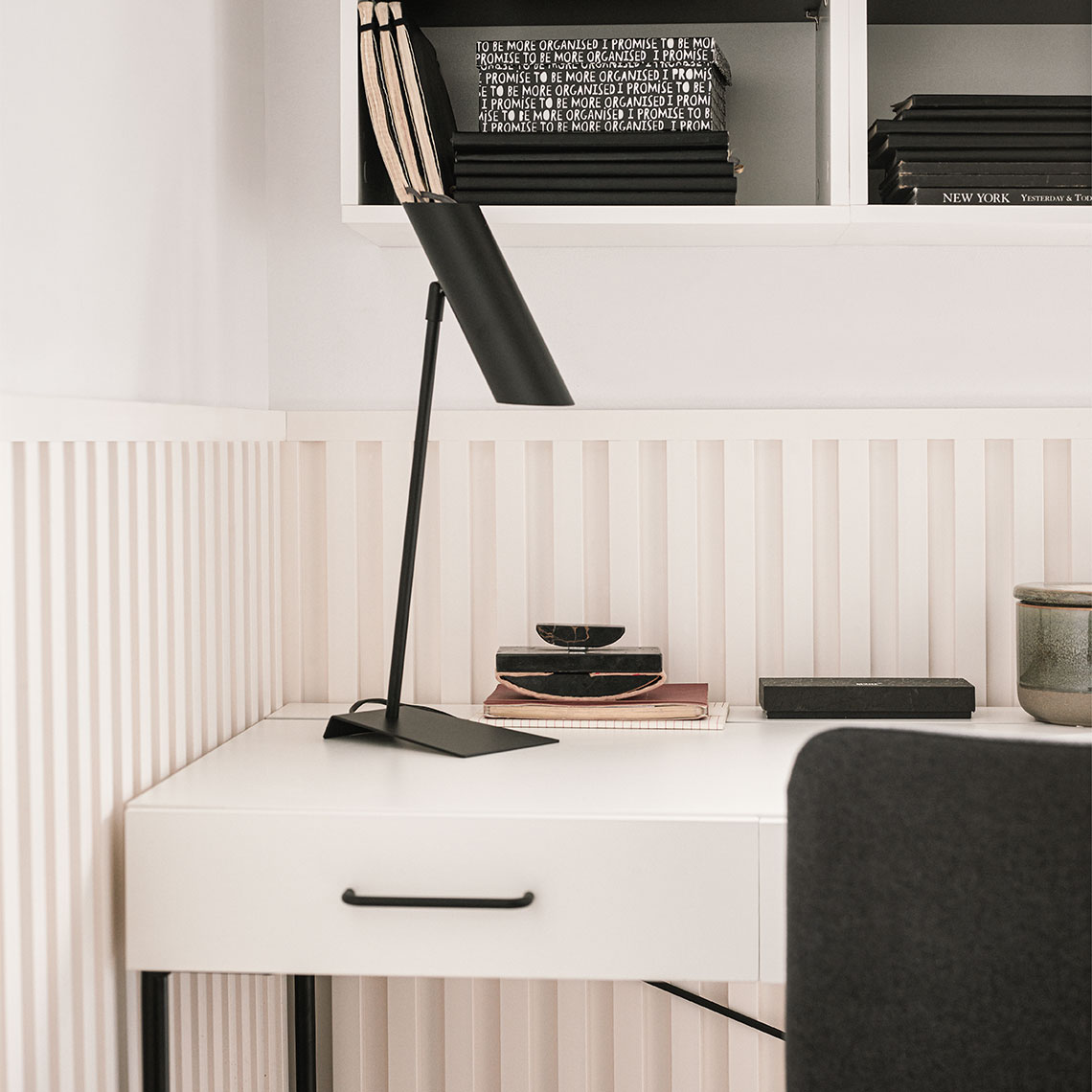 L-Line White Slat Panel | Modern Decorative Wall Panels by VOX