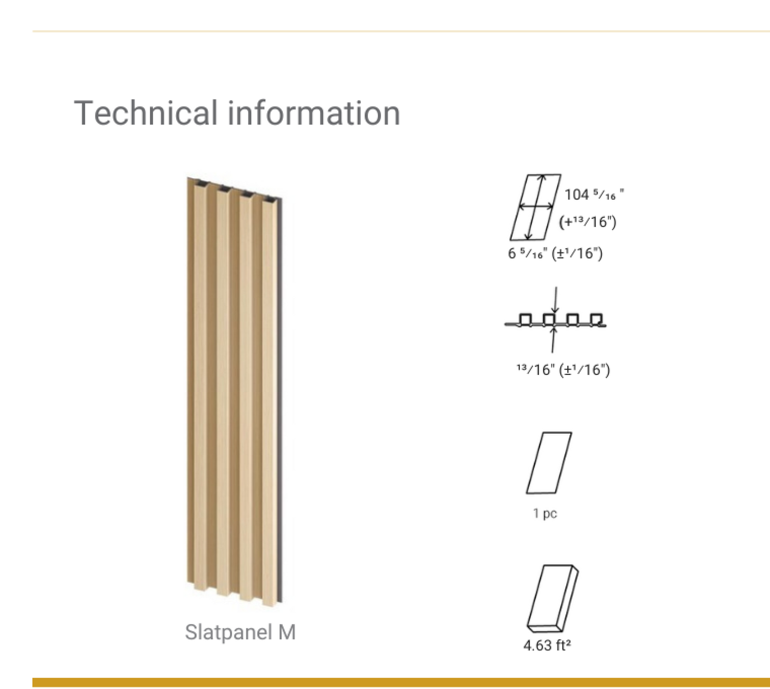 VOX MPC Slat Panel M Harmony Wood 104 5/16" x 6 5/16"